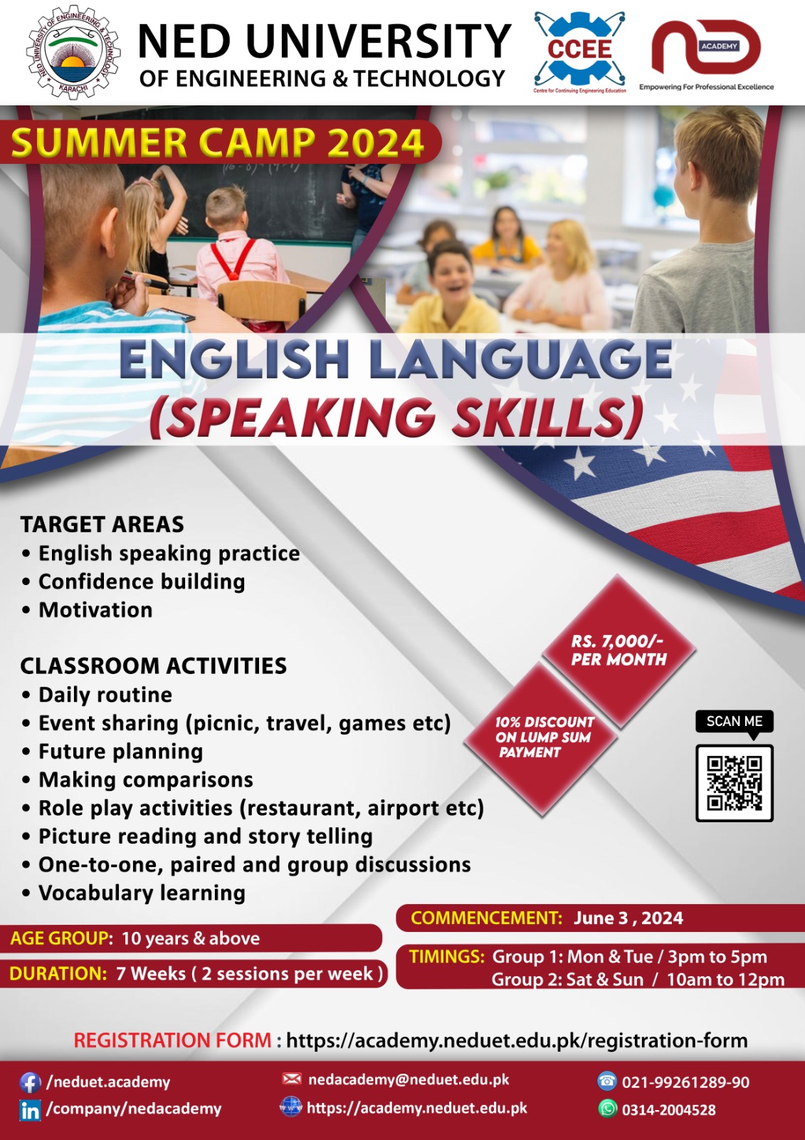 English Language (Speaking skills) | NED Academy - CCEE | CMPP | PTMC