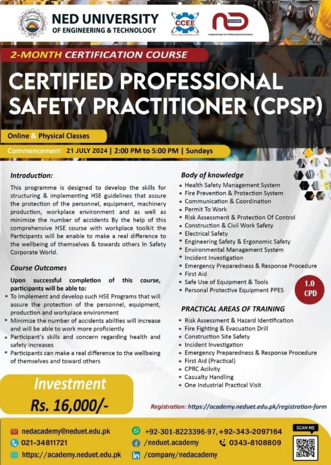 Certified Professional Safety Practitioner (CPSP) | NED Academy - CCEE ...