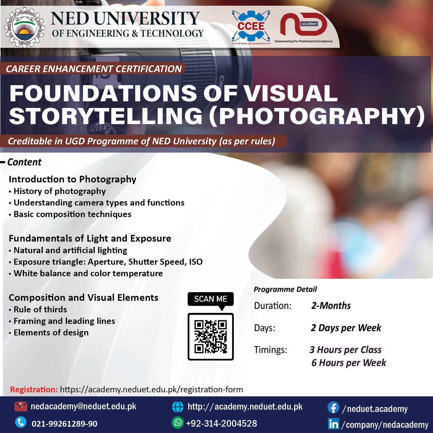 Foundations of Visual Storytelling (Photography) | NED Academy - CCEE ...